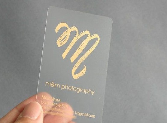 In name card trong mờ - Sự nổi bật từ chất liệu nhựa trong suốt và ...