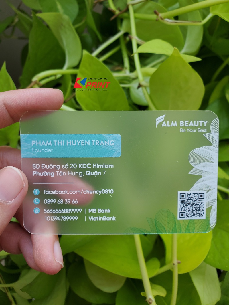 Card Visit Trong Suốt - Top 1 Chất Liệu Dùng Trong In Card Visit